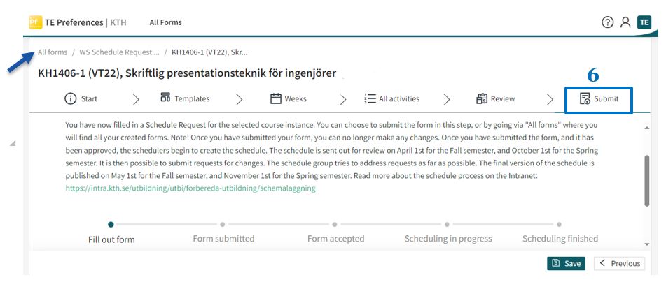 Review and Submit | KTH Intranet